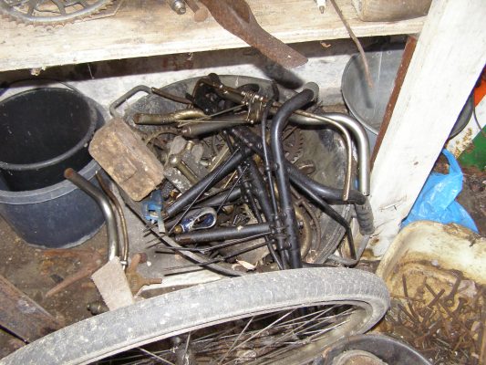 Inside the sheds at the Lock House | Bottesford Living History